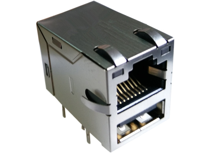 1840012-2 Mag45 sopra il singolo gigabit Rj45 di USB con il connettore ...